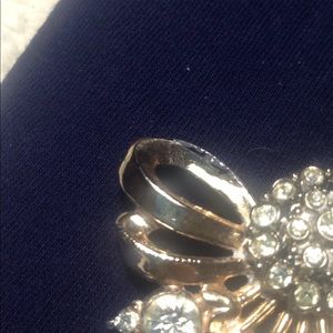 Jewelry | Gem And Gold Toned Pin | Poshmark